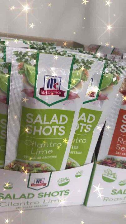 McCormick Salad Shots Cilantro Lime/ Caesar /Roasted Sesame 15g per ...