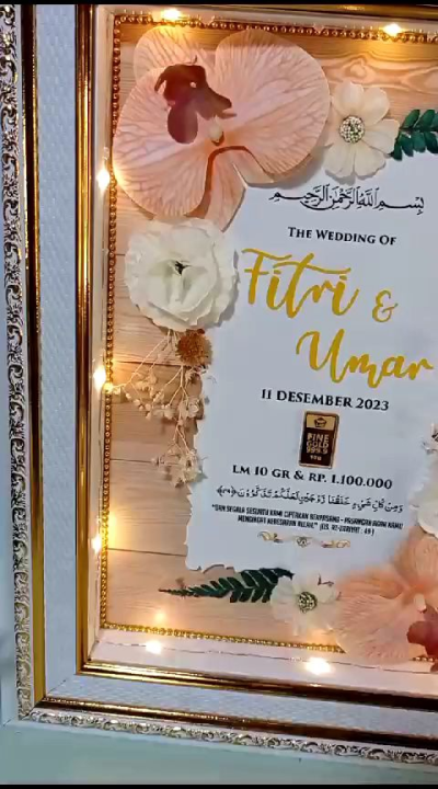 Bingkai Mahar Pernikahan Tetes Air/ Mahar Anggrek Murah/Bingkai Mahar ...