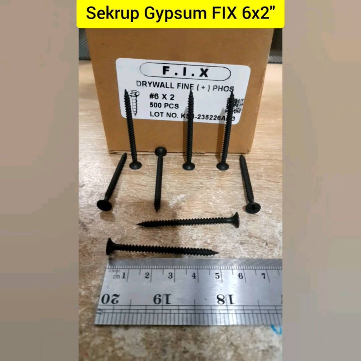 (1 Box) Sekrup Gypsum FIX #6x2" / Drywall Screw (5CM) | Lazada Indonesia