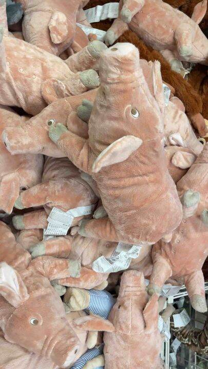 IKEA KNORRIG คนอร์ริก ตุ๊กตาผ้า หมู ชมพู ของเล่นเด็ก ตุ๊กตาหมู กอดอุ่น ...