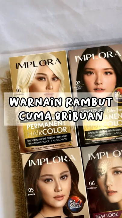 IMPLORA Permanent Hair Color Semir Rambut Permanen / Implora Hair Color ...