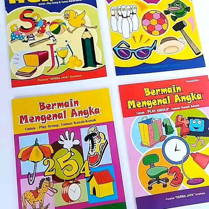 Paket Isi 4 Buku Mengenal Huruf Dan Bermain Mengenal Angka Buku Belajar ...