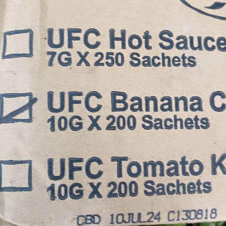 Banana Catsup UFC Sachet 10 grams Pizza Burgers | Lazada PH