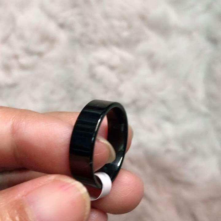 Cincin Stainless Steel Hitam | Lazada