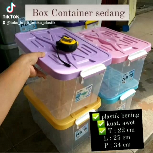 Box kontainer kecil 15 liter bening sedang / kotak perkakas / box baju ...