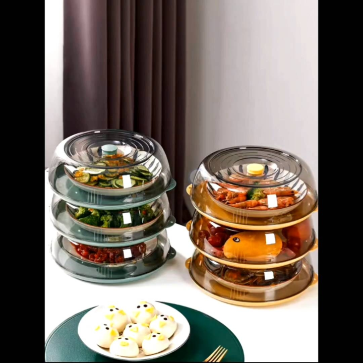 Stackable Food Cover Transparent Food Insulation Dustproof Tudung Saji ...