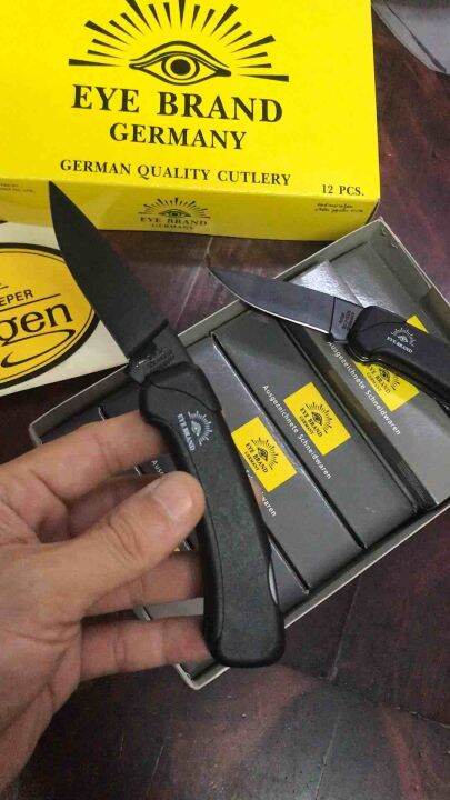 Eye brand Inox Solingen Germany มีดพับของเยอรมัน มีดพับกาตา แท้ 100% ...