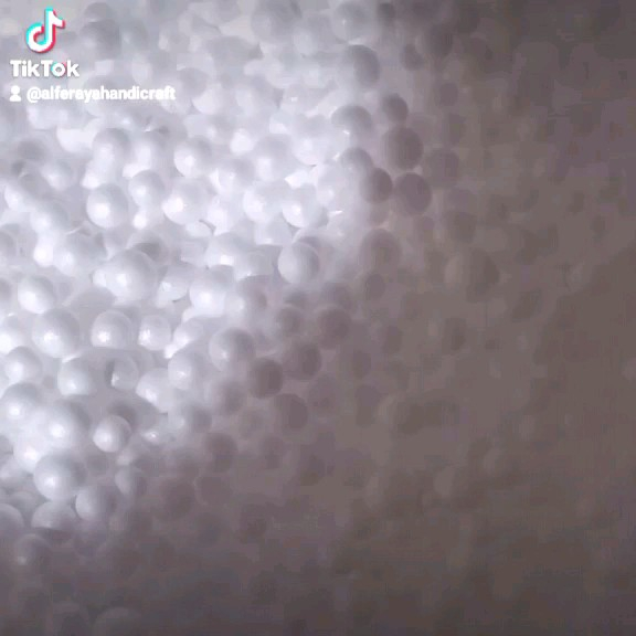Styrofoam Butiran 3mm-5mm | Bulir Styrofoam | Bola-bola Gabus kecil ...
