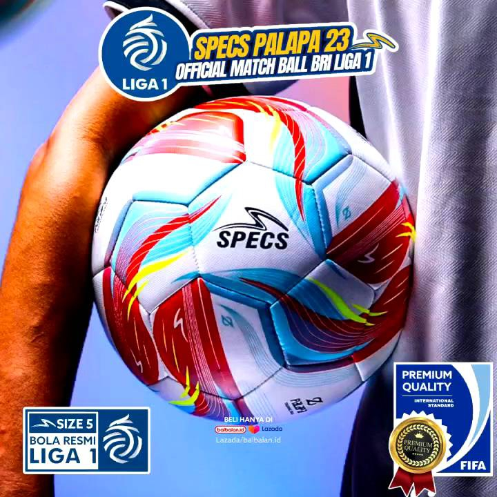 PREMIUM Bola Specs Palapa BRI Liga 1 Sepakbola Size 5 Ball Kaki Sepak ...