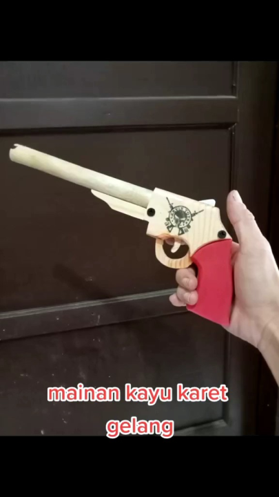 Mainan Pistol Kayu Jenis Revolfer | Lazada Indonesia