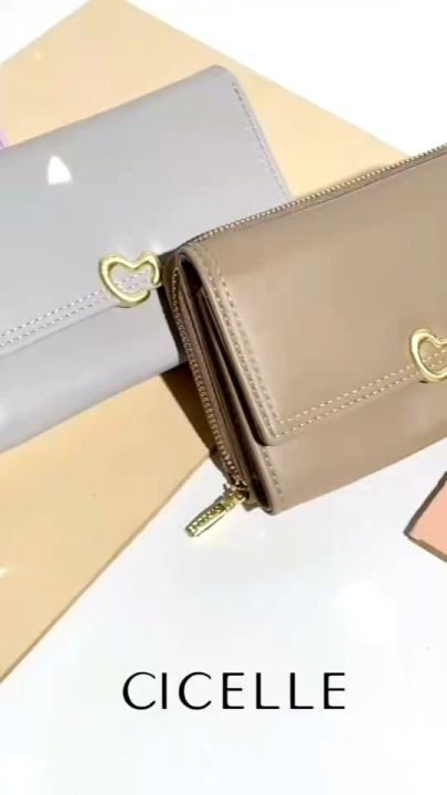 กระเป๋าสตางค์ใบกลาง CICELLE หนังนิ่ม พร้อมกล่อง | Lazada.co.th