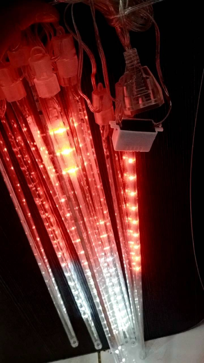 Lampu LED Meteor Merah putih/Lampu Hujan/Lampu LED Warna Warni | Lazada ...