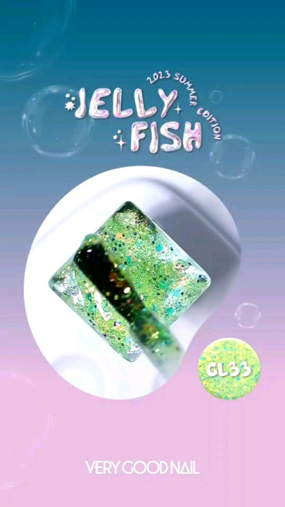 🆕️เซตสีเจลเกาหลี 'Jelly Fish' collection glitter6สีพร้อมชาร์ตเปล่า เวรี ...