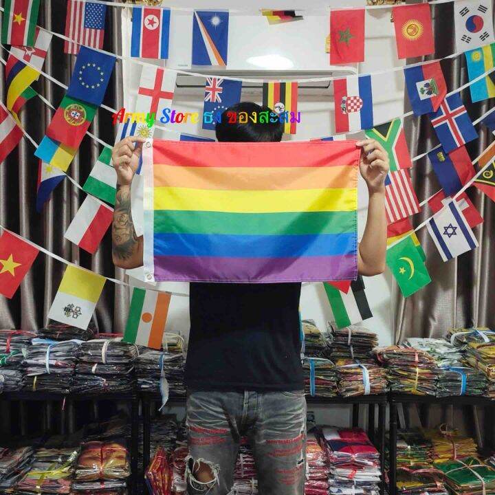 ธง LGBT Flag 9 แบบ 4 ขนาด LGBTQ Pride 4 Size พร้อมส่งร้านคนไทย | Lazada ...