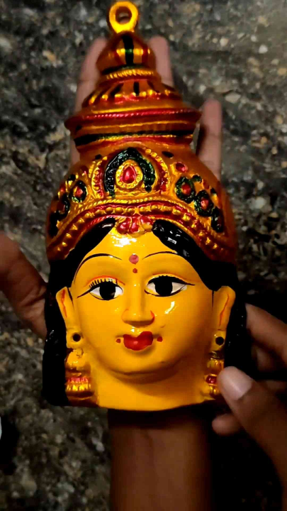 Yellow Amman Face- Matha Face- Varalakshmi Face- Amman Face for Pooja ...