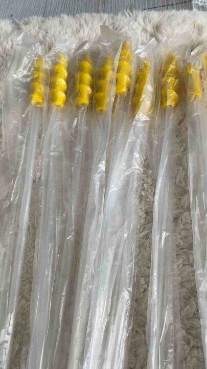 100pcs Spiral tip rubber disposable A.I. Catheter for Pig Sow Gilt ...