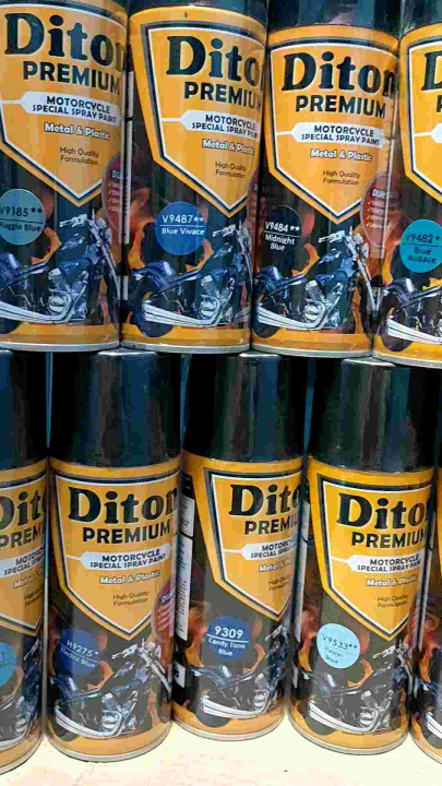 Diton Premium Pilox Pilok Cat Semprot Ready Berbagai Warna Biru Blue ...