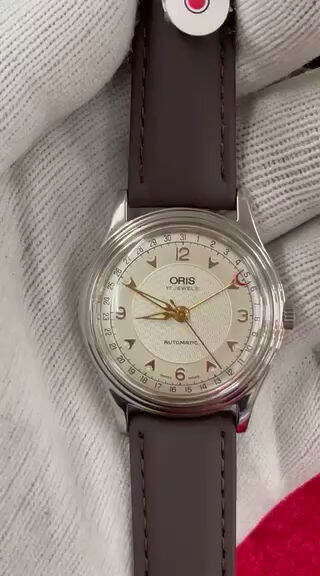 ORIS 574 Automatic 17 jewels เข็มชี้วันที่ก้ามปู นาฬิกาผู้ชาย นาฬิกามือสองของแท้ | Lazada.co.th