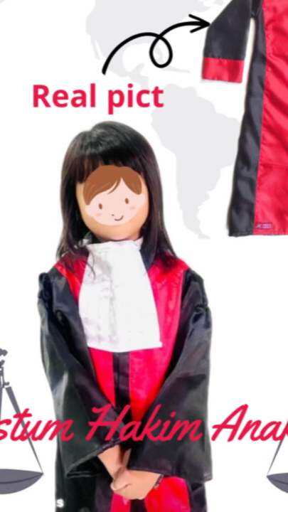 Kostum Baju Jaksa Hakim Profesi Anak / Kostum Photoshoot Anak / Jaksa ...