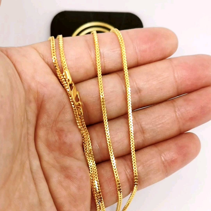 GOLD MAKERS Emas 916 Rantai Leher Tulang Belut Padu / 22k Gold Solid ...