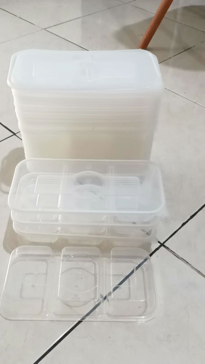 KLIR THINWALL Tempat Makan Sekat 2 / kotak / wadah sekat RL 1C 750ml ...