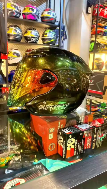 NHK R6 V2 NARDO GREY GLOSSY SUPERFLY HELMET | Lazada