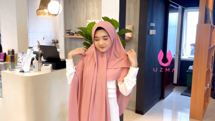 Naura Khimar Uzma Hijab / Khimar Naura uzma Hijab / Hijab Instan | Lazada Indonesia