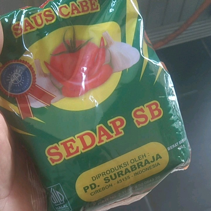 Saos sambal sedap SB produk SURABRAJA cocok untuk mie ayam dan bakso ...