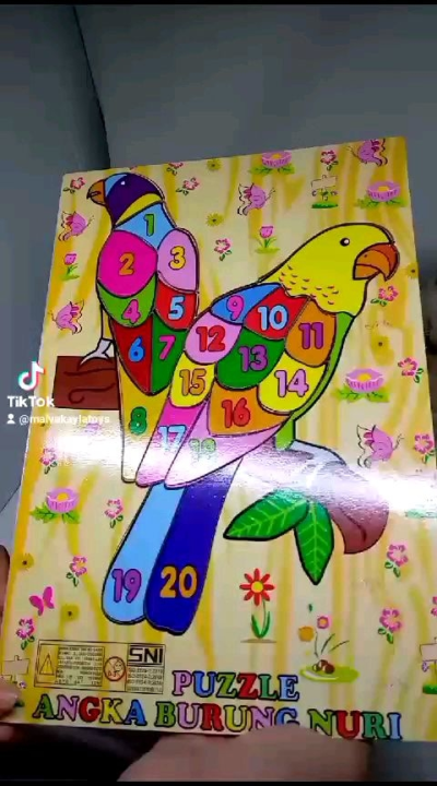 Puzzle Angka Burung Nuri- Mainan Murah BerSNI | Lazada Indonesia