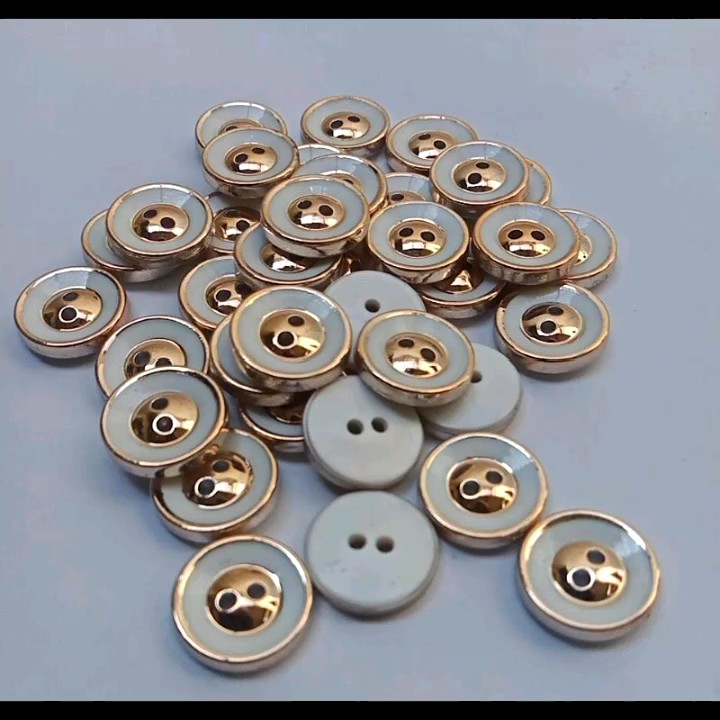 COD 100 pcs kancing Baju Koko motif mata putih ukuran 1,3Cm / Kancing ...