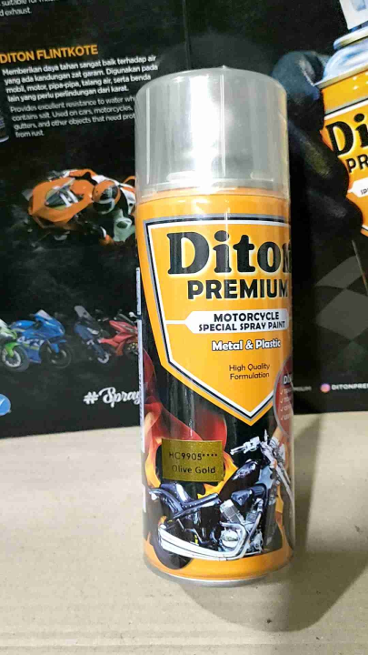 Pilok Pilox Cat Semprot Diton Premium Olive Gold Kuning Emas Harley ...