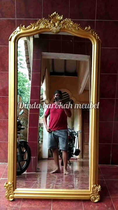STANDING KACA CERMIN FUL BADAN, FIGURA CERMIN BADAN UKIR JEPARA, MIROR ...