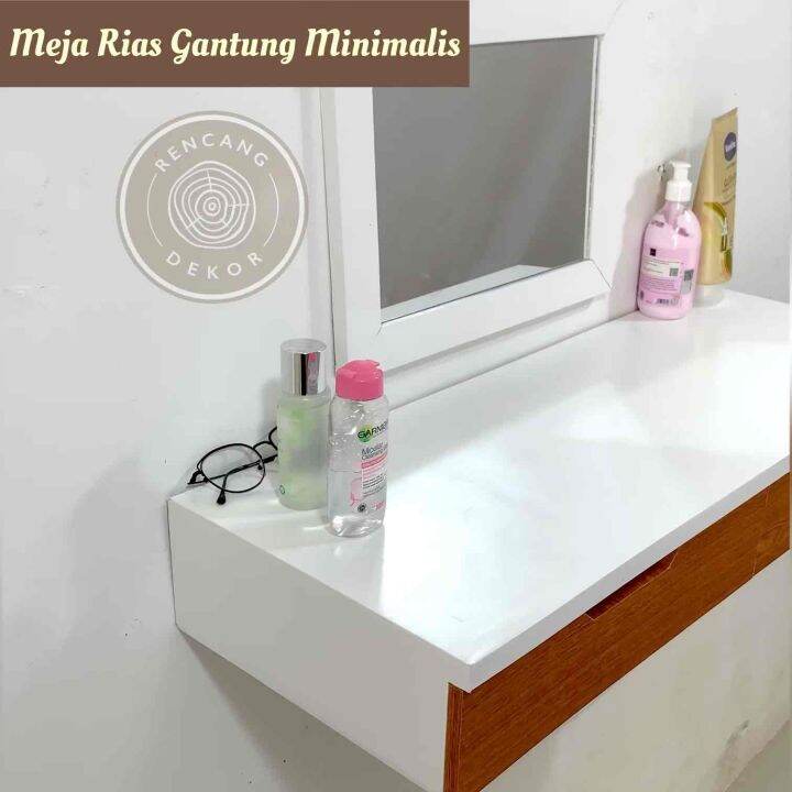 Meja Rias Gantung Dinding Minimalis | Meja Make Up dinding | Lazada ...