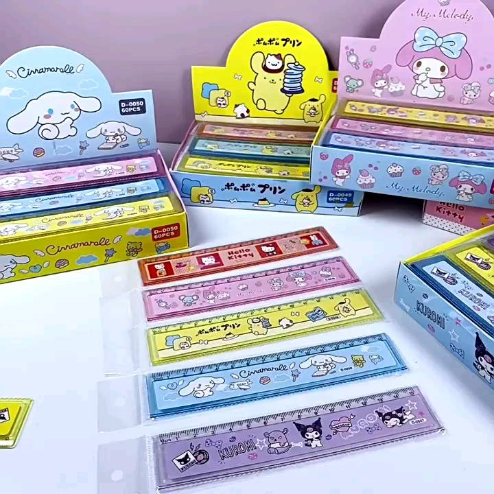 Sanrio design ruler stationary draw straight line rulers student ...