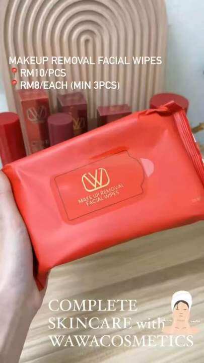 WAWA MAKEUP REMOVAL FACIAL WIPES | REMOVE MAKE UP | WET TISSUE ...