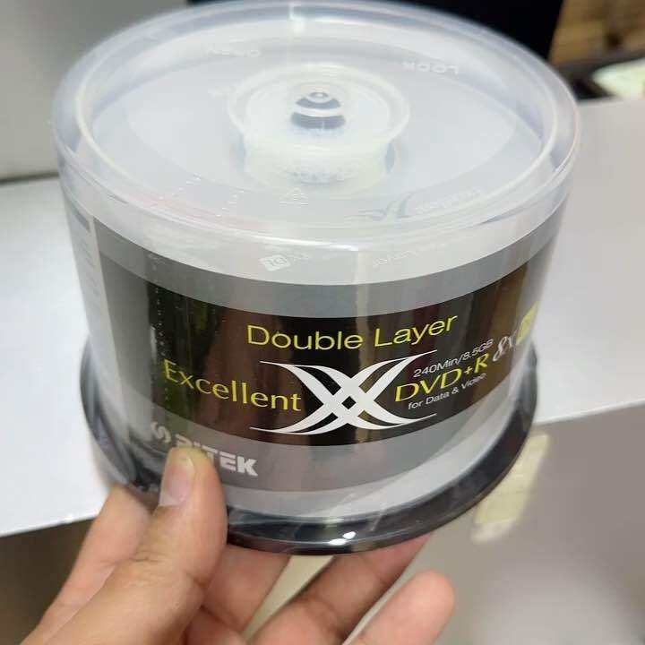 DVD+R DL D9 Ritek Double X Dual Layer 8.5GB 2-8X 240Min. (Pack.50 Disc.) | Lazada.co.th