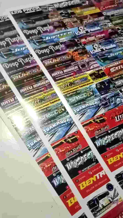 sticker bus basuri paket 3 lembar kids panda 45 kotak dalam 1 lembar ...