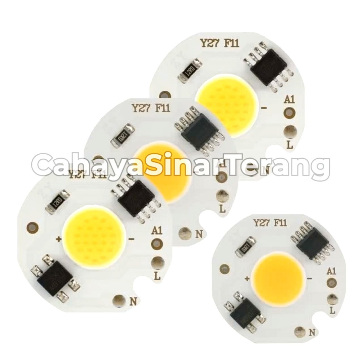 LED COB Epistar 220V AC 3W 5W 7W 10W 12W Putih White Lampu Led setrum PLN AC Super Terang 25mm ...