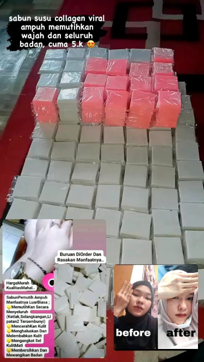 Sabun Susu Collagen by Ayu pencerah penghilang koreng Bekas luka bisa ...
