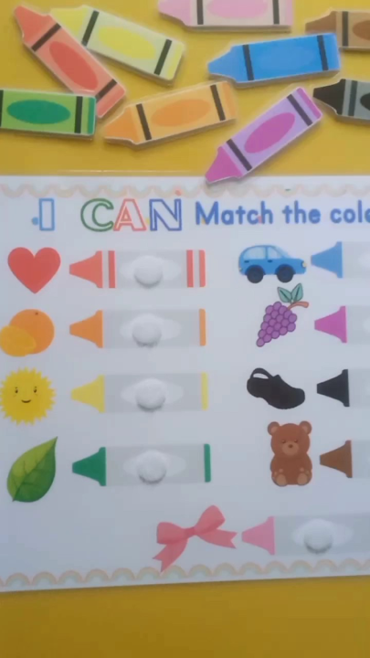 MATCH THE COLORS /INTERACTIVE ACTIVITY /VELCRO DETACHABLE/ BUSY BOOK ...