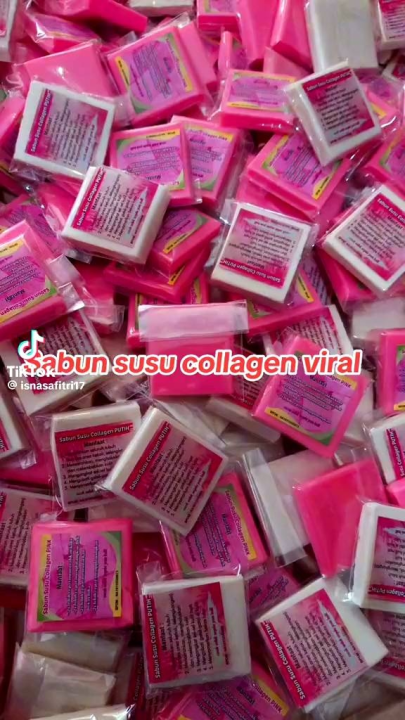 SABUN SUSU COLLAGEN VERSI TIPIS dan VERSI TEBAL ECER PINK DAN PUTIH ...