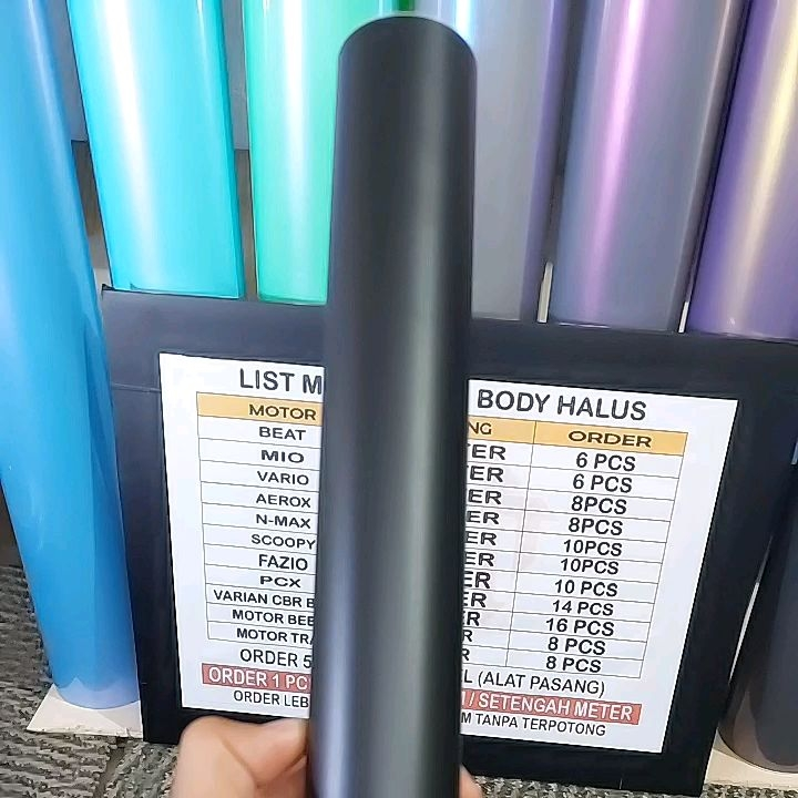 STICKER SKOTLET MOTOR DAN MOBIL WARNA HITAM DOFF KUALITAS PREMIUM ...