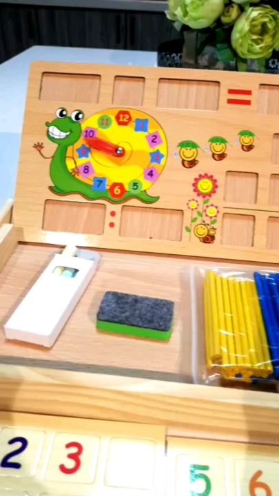 Multifunctional Educational Math Learning Box Wooden Toy Educational ...