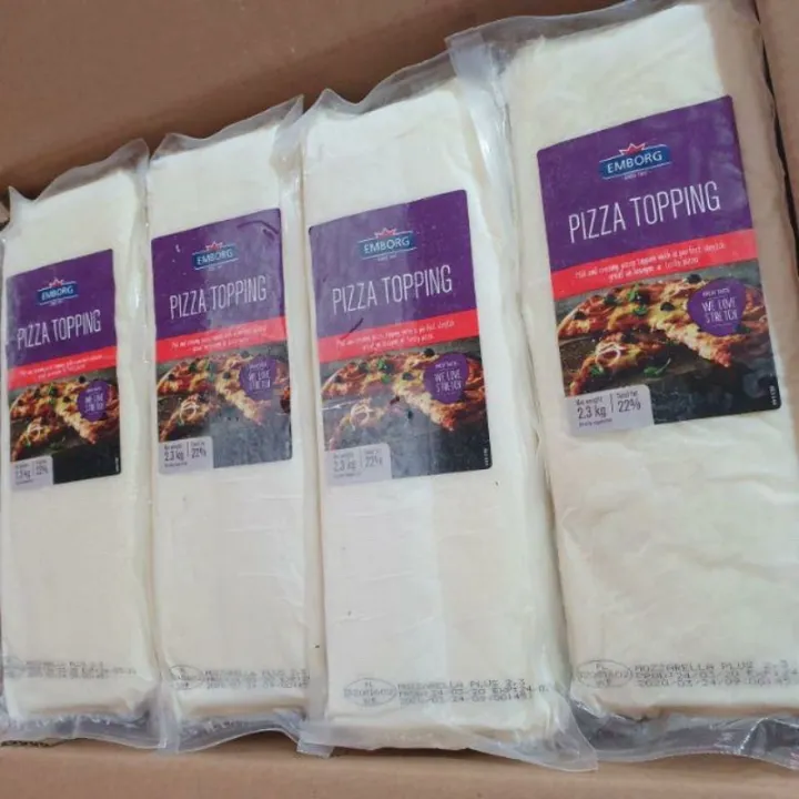 EMBORG Pizza Topping มอสซาเรลล่าชีส 9.2 kg ยกลัง ชีสสำหรับทำพิซซ่า ...