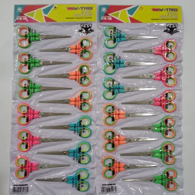 24 pcs [2 lusin] VTW-706 gunting kertas gunting serbaguna ukuran ...