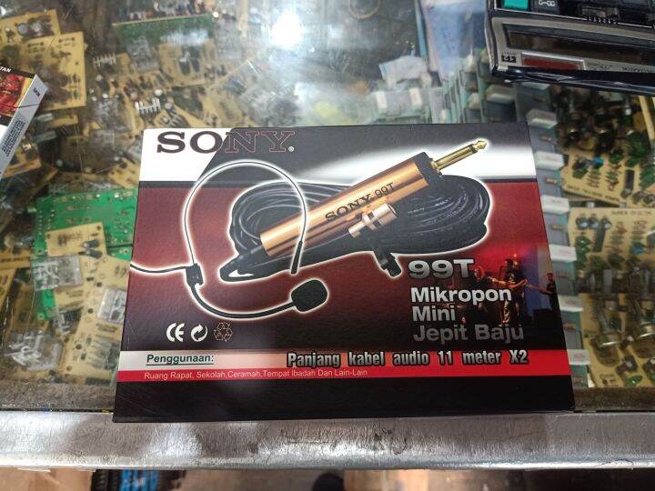 mikrophone mini jepit sony 99t mic jepit mic kondensor mic bando mic ...