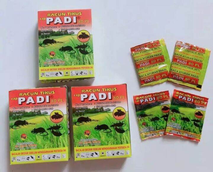 RACUN TIKUS-MEREK PADI-HRG10 Sachet-1BOX-ASLI 100% / RACUN TIKUS CAP ...