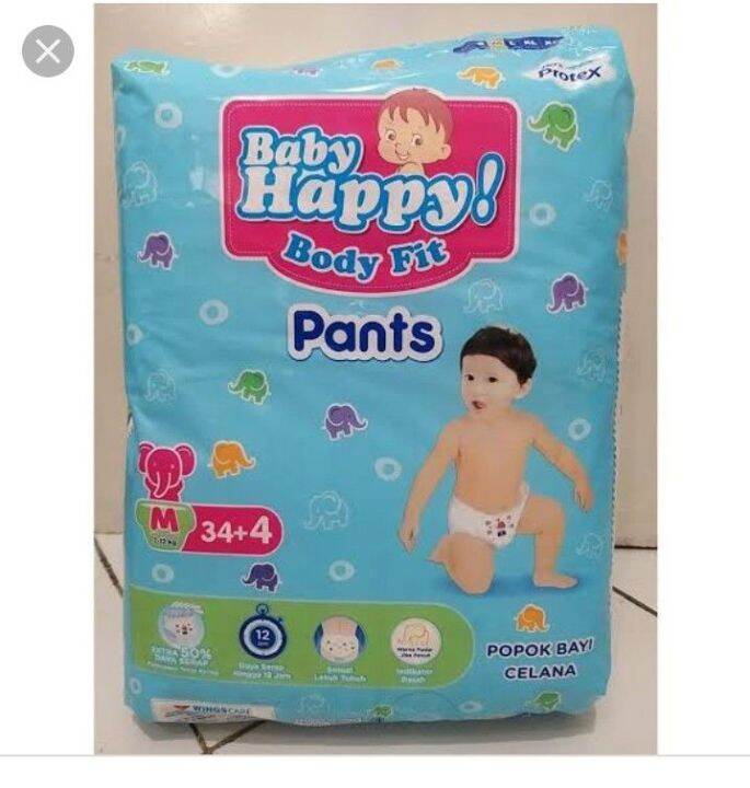 Baby happy ukuran M 34+4 | Lazada Indonesia