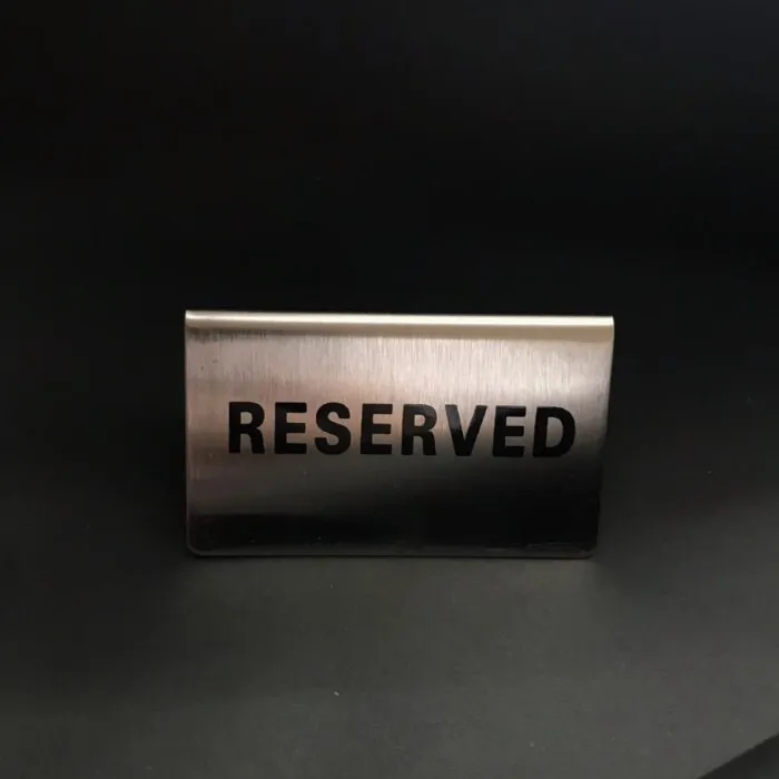 Reserved sign reserve plate plat reservasi restaurant besi stainless ...