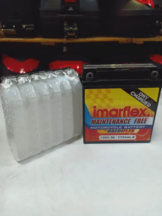 BATTERY FOR MOTORCYCLE (12N5-3B/YTX5AL-B)iMARFLEX brand | Lazada PH